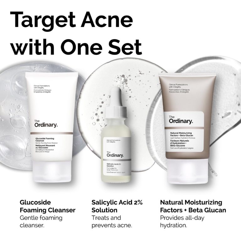 The Ordinary The Acne Set | ნაკრები, აკნესკენ მიდრეკილი კანისთვის ...